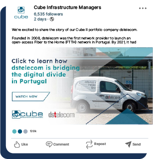 Cube Infrastructure Managers Case Study | Peregrine Communications